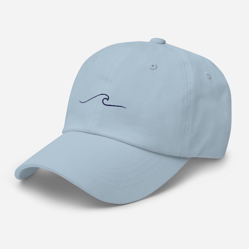 Embroidered Wave Hat | Single Wave Baseball Cap - Etsy