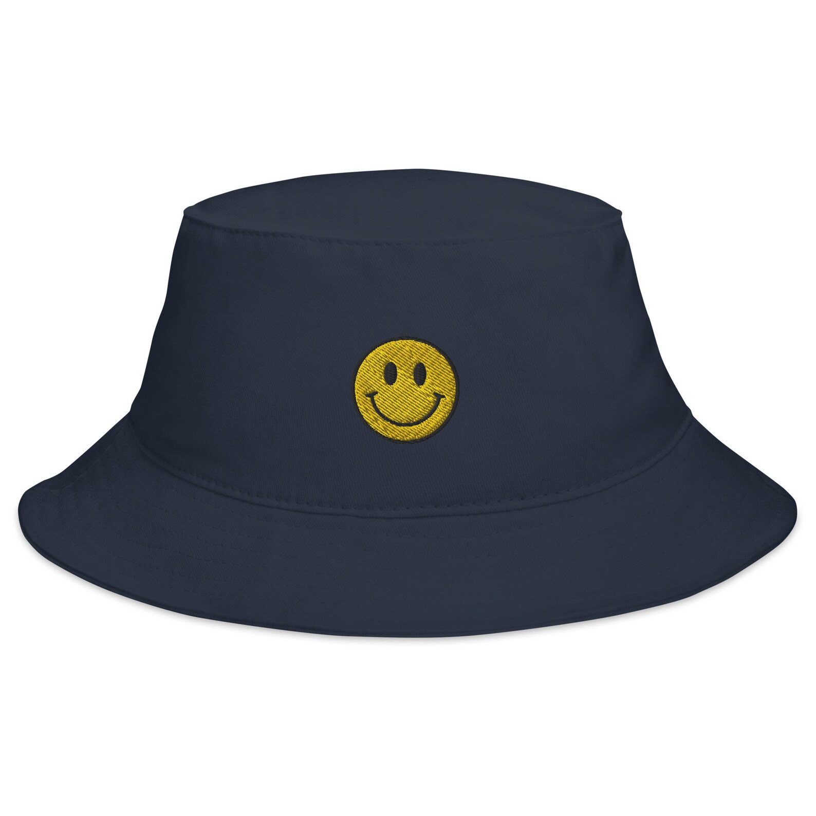 Smiley Face Embroidered Bucket Hat | Black Navy White Bucket Hats ...
