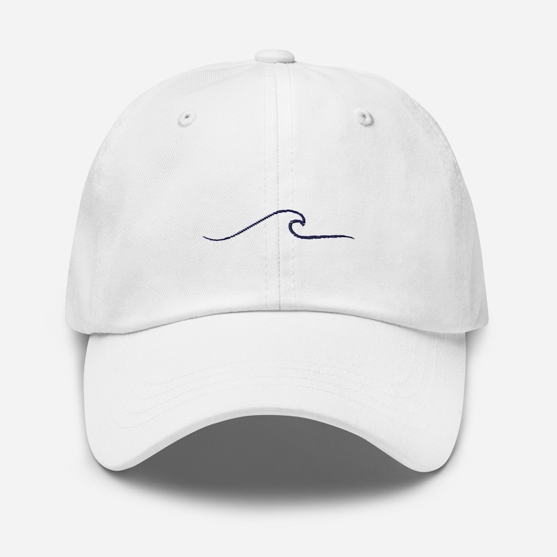 Embroidered Wave Hat | Single Wave Baseball Cap - Etsy