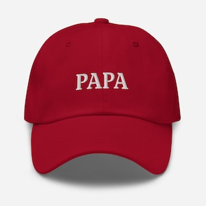 Papa Embroidered Hat | Papa Embroidered Baseball Cap - Etsy