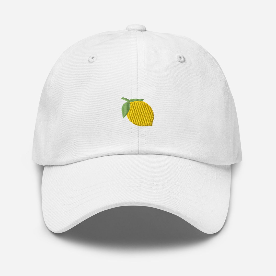 Lemon Embroidered Hat | Embroidered Lemon Baseball Cap - Etsy