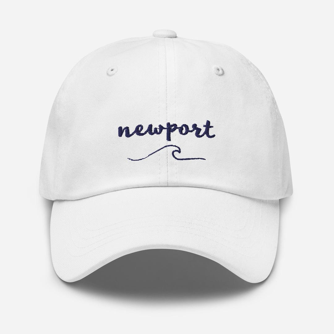 Newport Embroidered Wave Hat Newport Rhode Island Baseball Cap Navy ...
