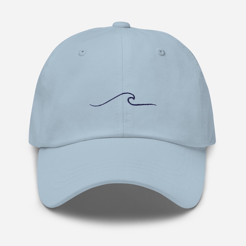 Embroidered Wave Hat | Single Wave Baseball Cap - Etsy