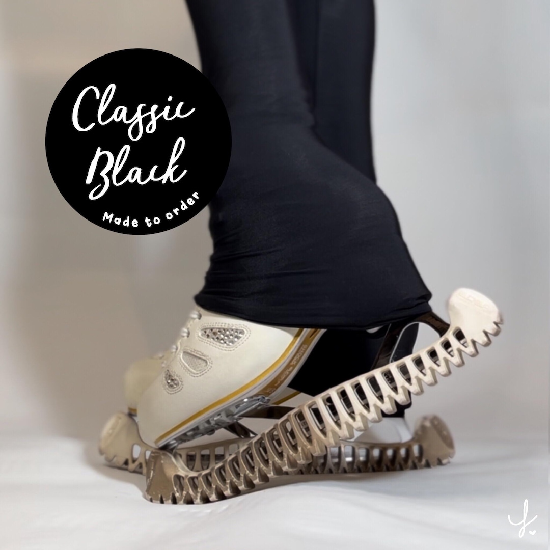 CLASSIC BLACK Over the Boot High-waisted Figure Skating Leggings, Ice ...