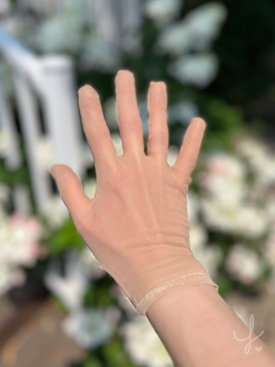 CUSTOM COLOR Nude Mesh Competition Gloves stock Size, Figure Skating ...