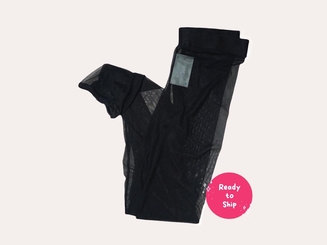 Black Mesh Over the Boot Figure Skating Tights | Ready to Ship, Ice ...