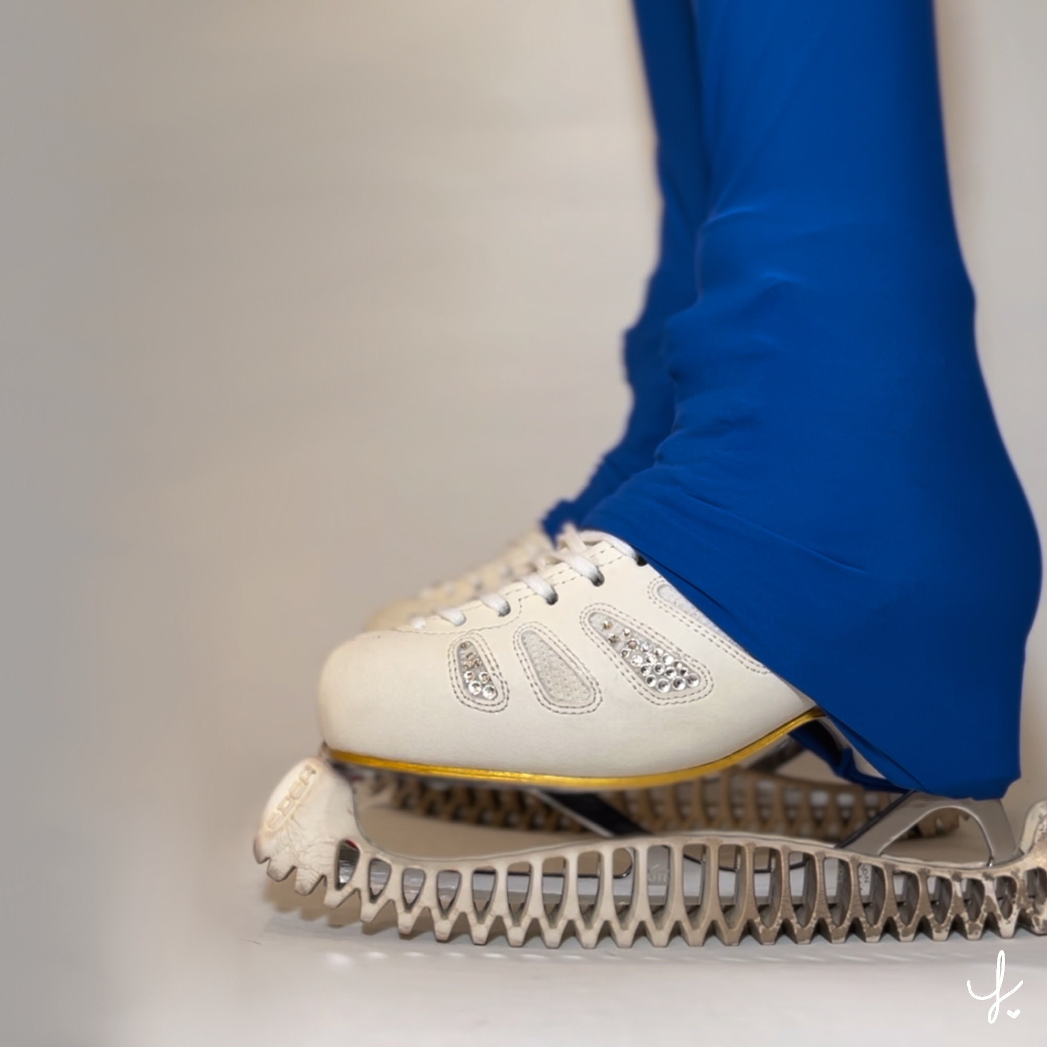 ROYAL BLUE Over the Boot High-waisted Figure Skating Leggings, Ice ...