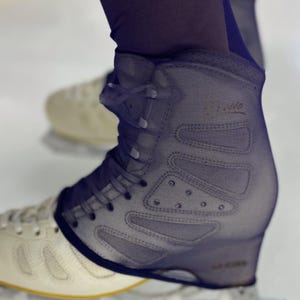 Midnight Blue Mesh Over the Boot Figure Skating Tights, Ice Skating ...
