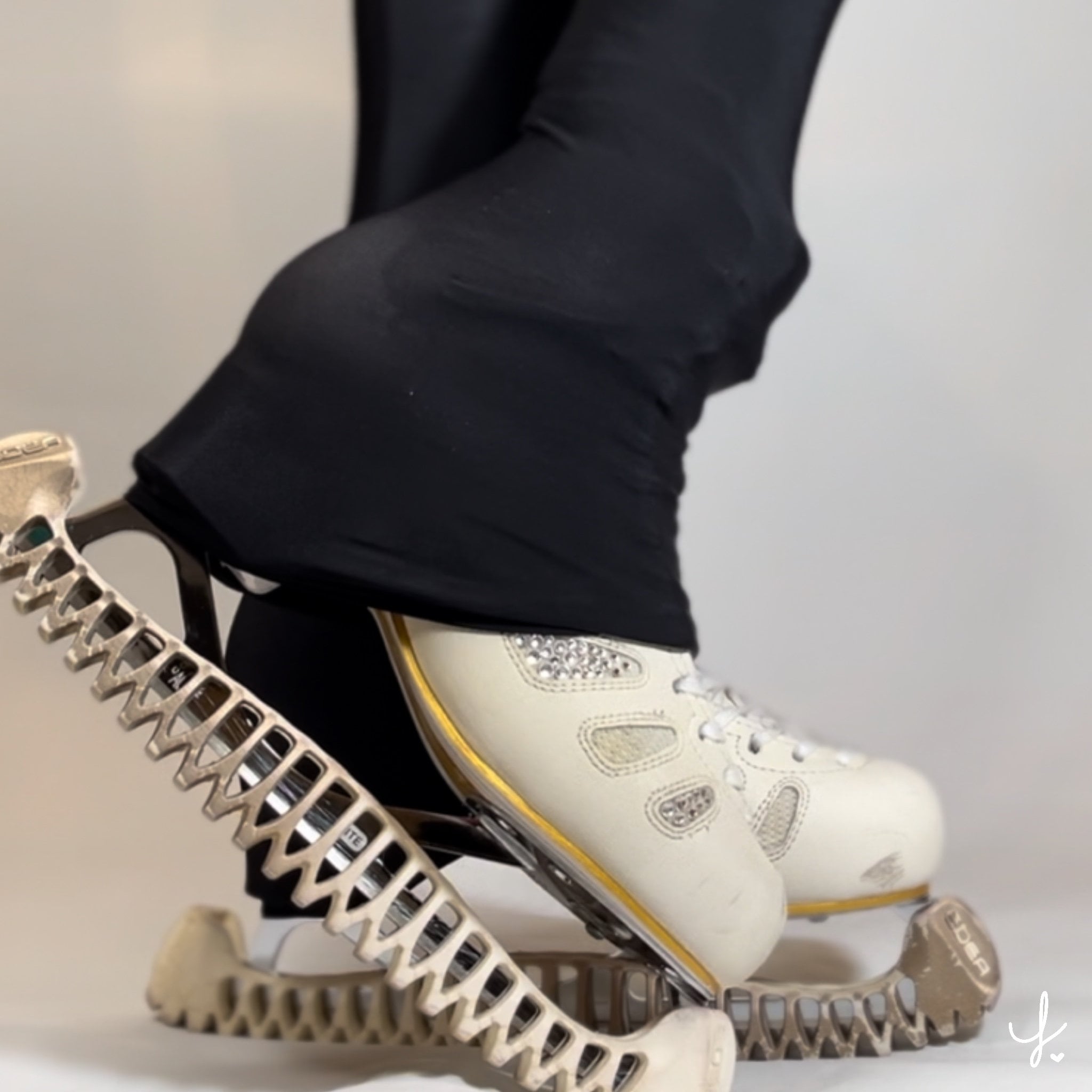 CLASSIC BLACK Over the Boot High-waisted Figure Skating Leggings, Ice ...