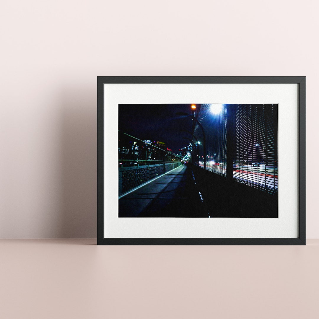 Night City View Picture Printable Wall Art, Color Digital Photo Art ...