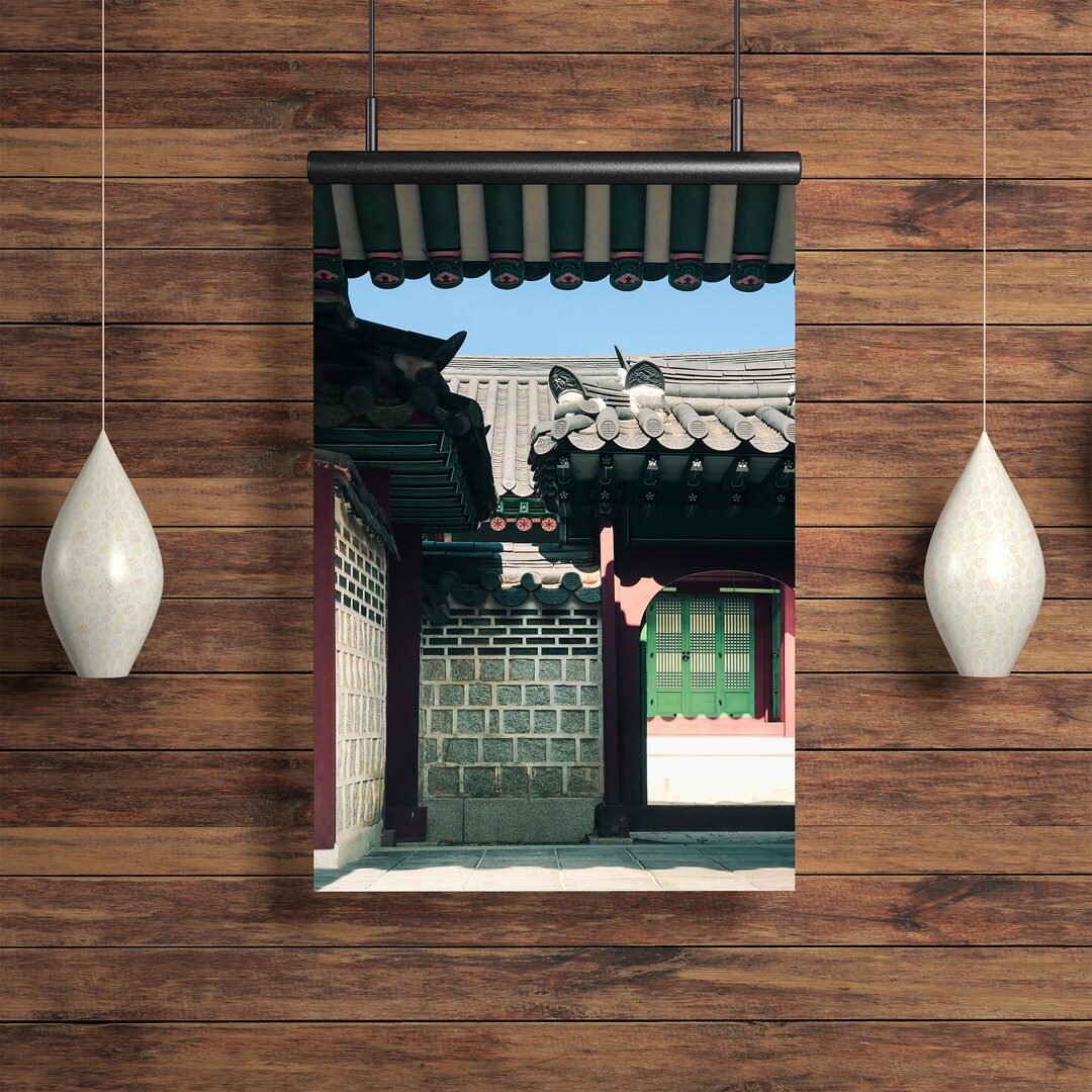 Shade and Light, Hanok, Korea Picture Printable Wall Art, Color Digital ...