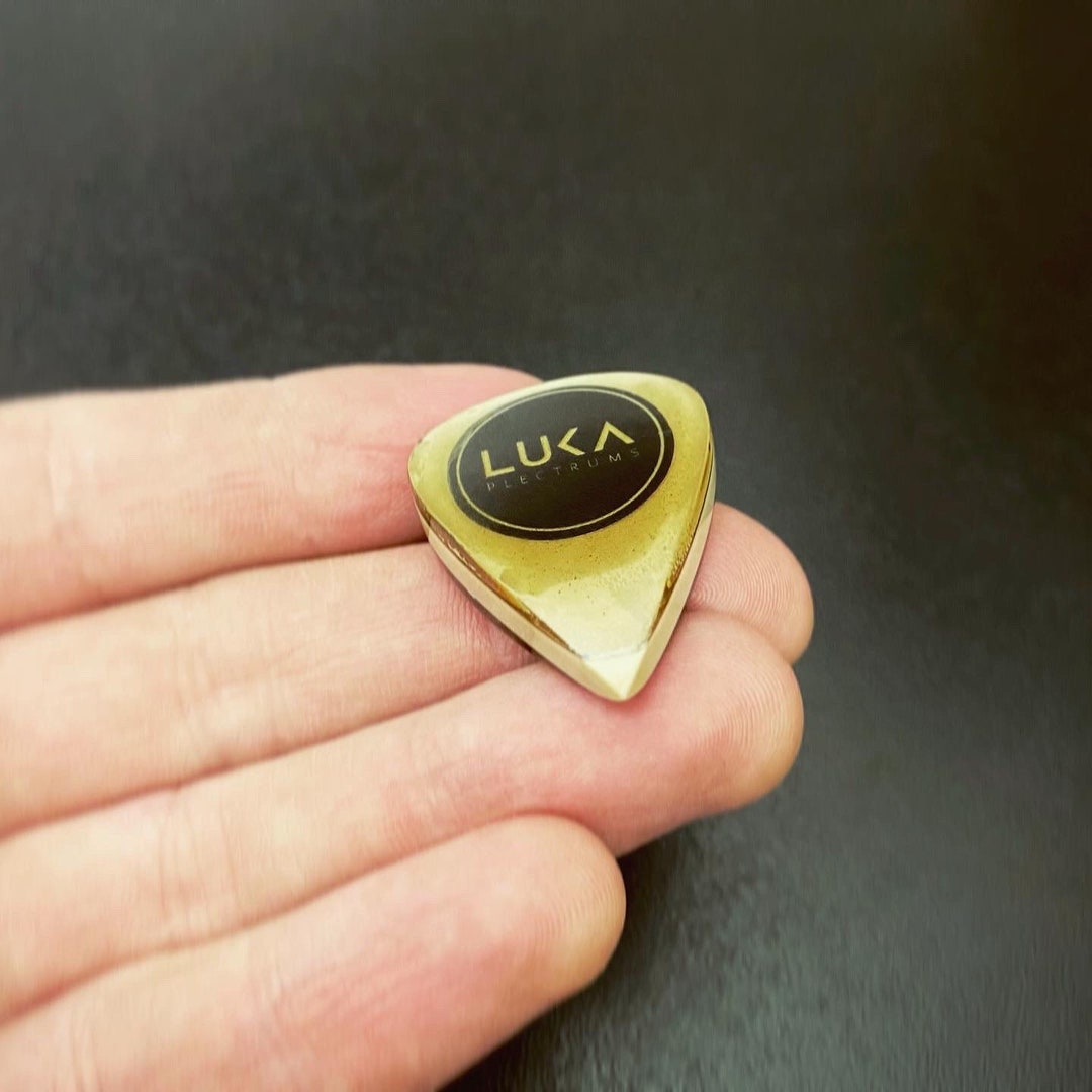 Triple Handcrafted 10mm Thick Guitar Plectrum Guitar Pick Beige Peek ...