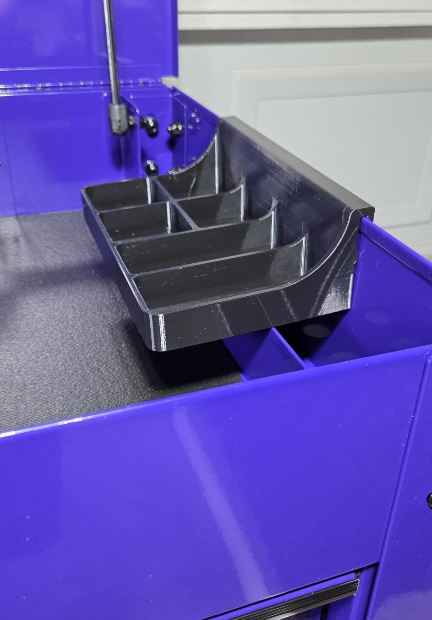 Tool Cart Hardware Tray | 6 Slot Organizer Clips to Toolbox Edge ...