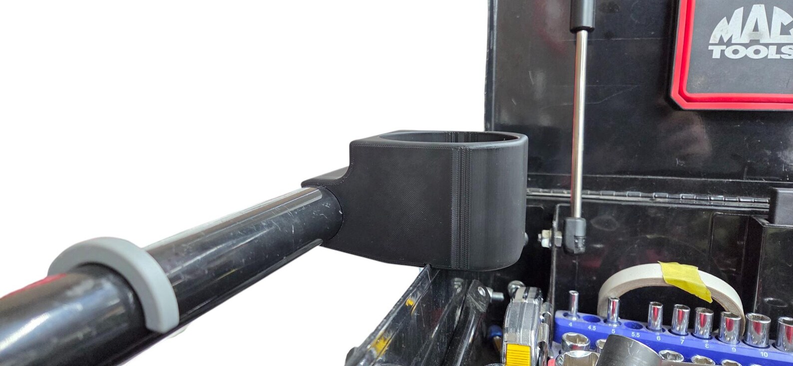 3D Printed Cup Holder | Clip-on Garage & Toolbox Drink Holder | Black ...