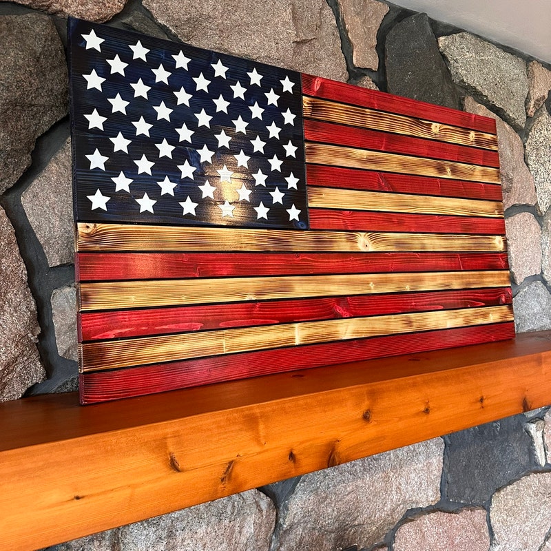 Rustic American Flag - Etsy