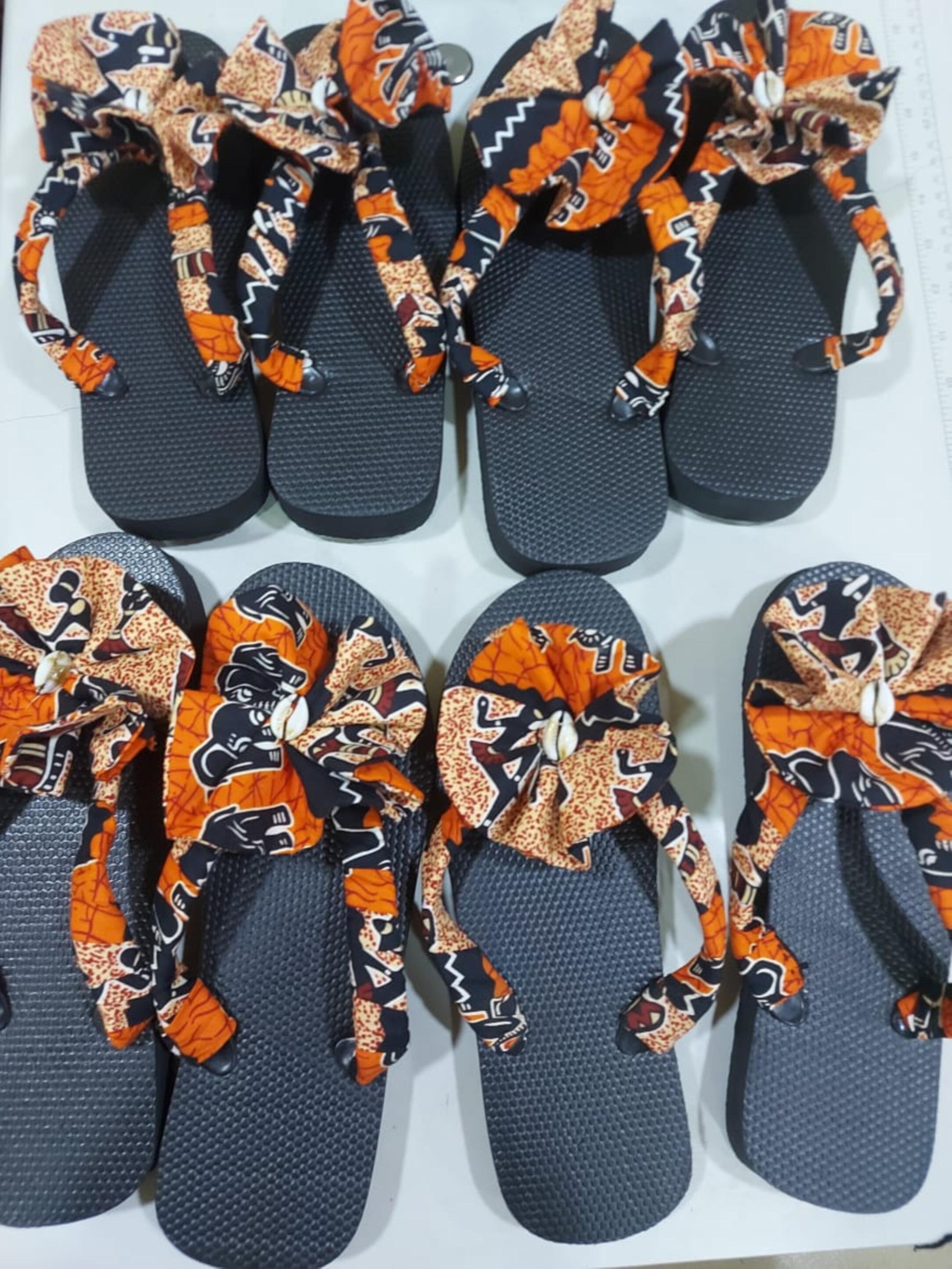 African Print Slippers / African Flip Flops - Etsy
