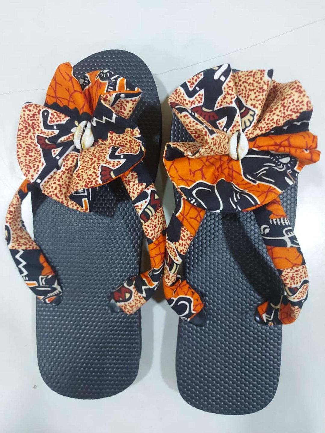 African Print Slippers / African Flip Flops - Etsy