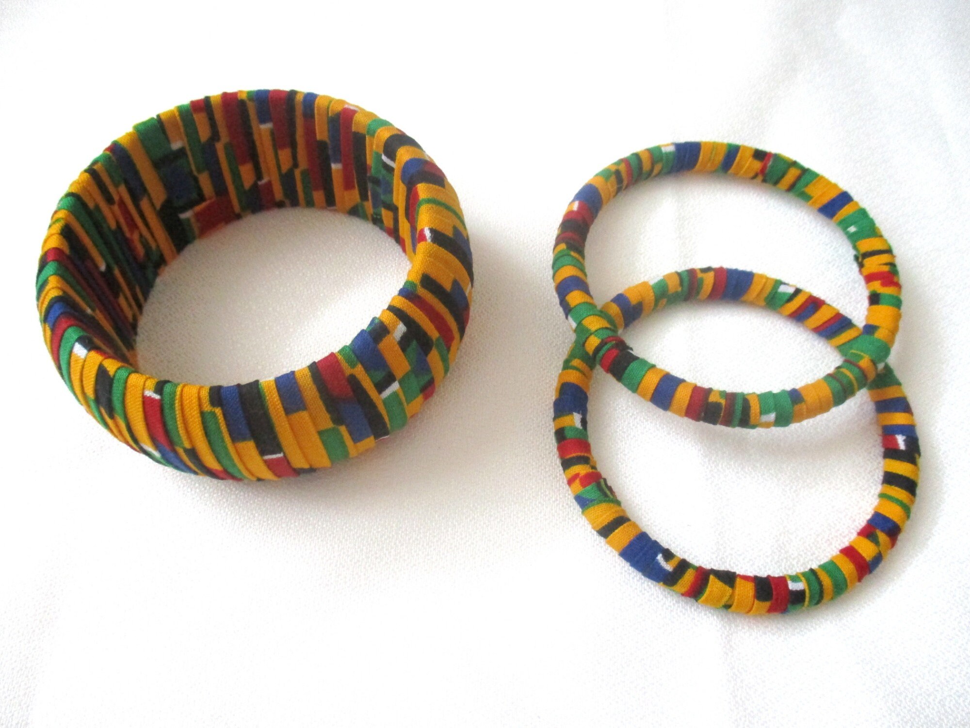 African Print Bangles - Etsy