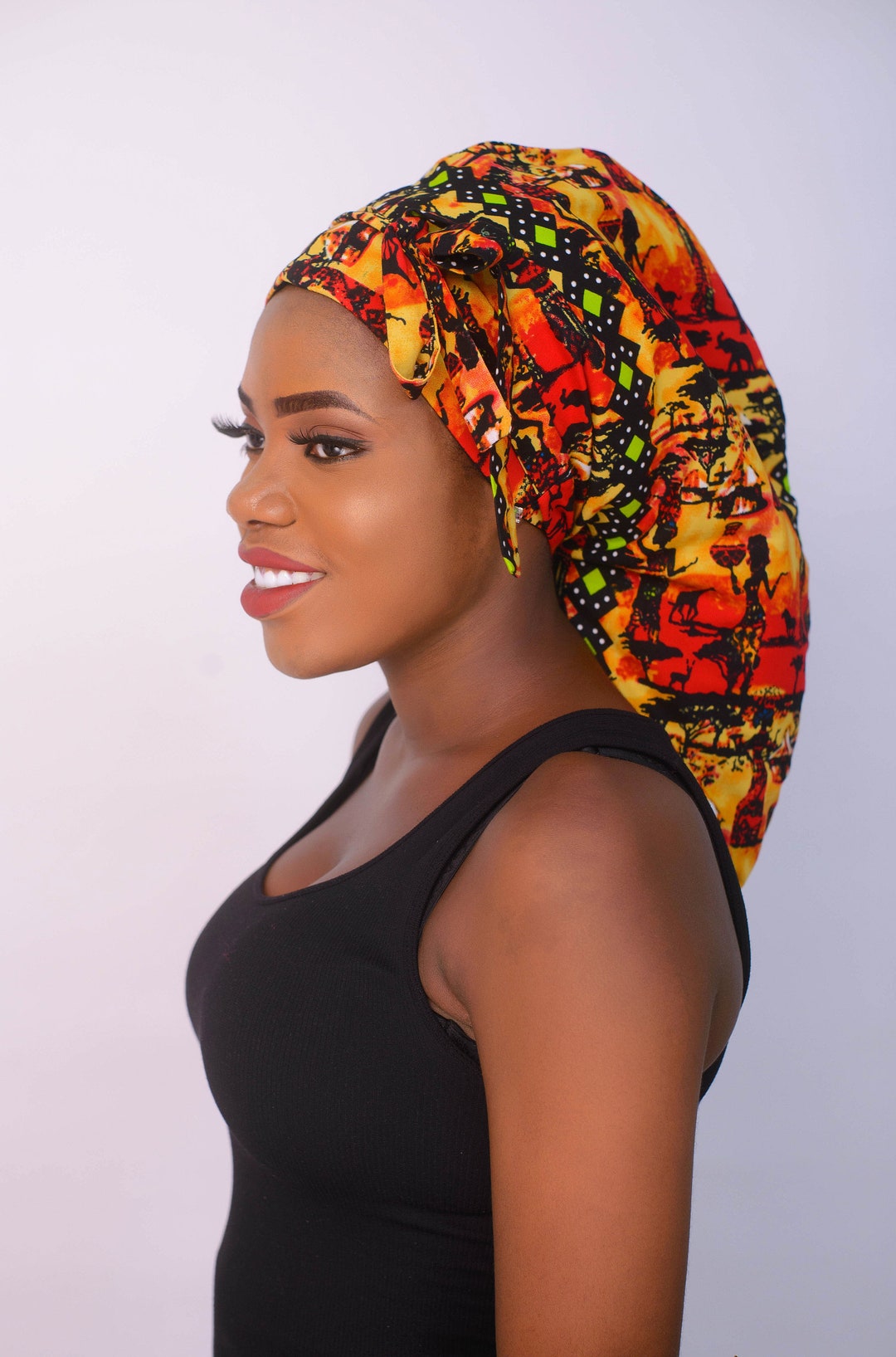 Ankara Braids Cap Made With Satin Lining - Etsy