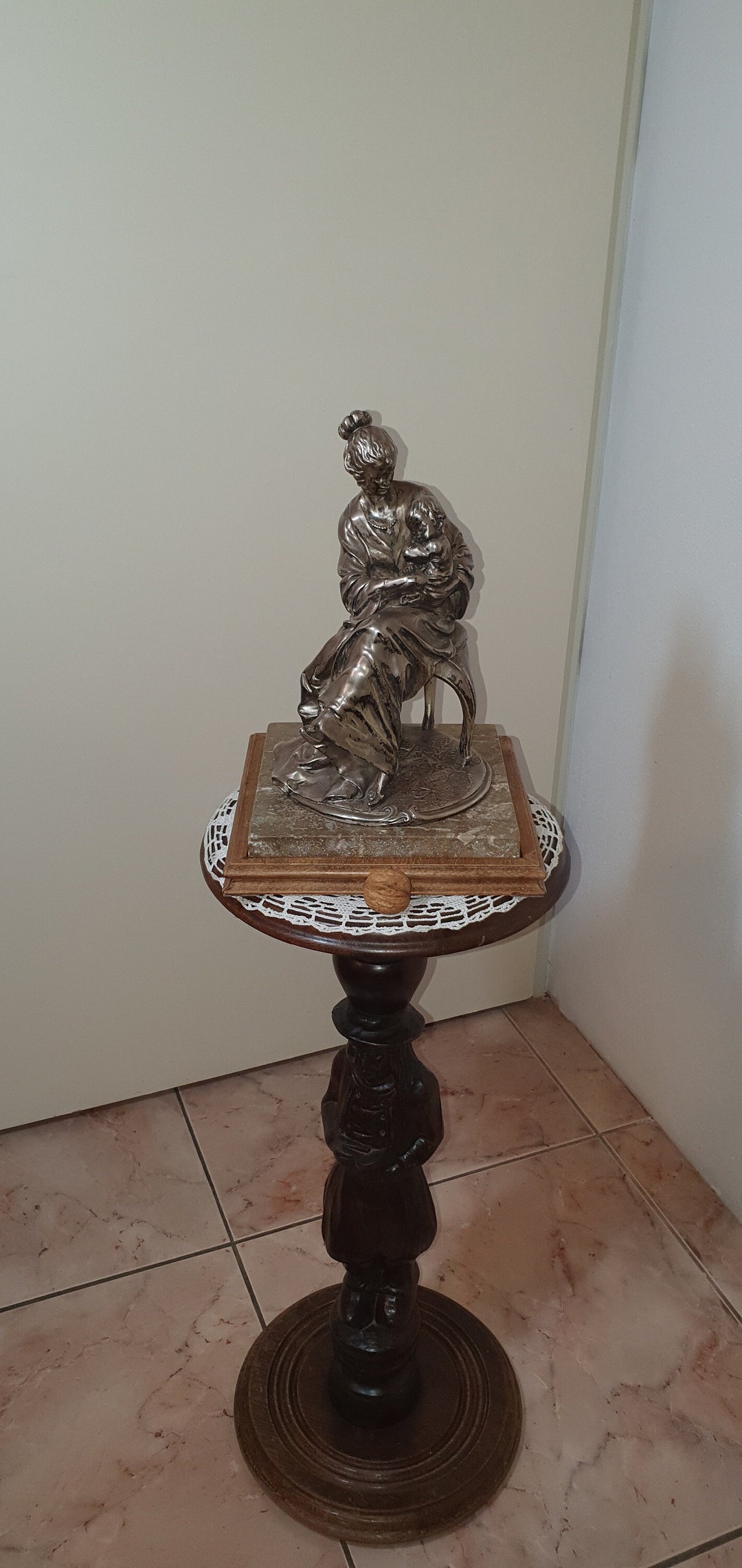 Sculpture mother's Love Beautiful Heavy Statue on Stone Base - Etsy