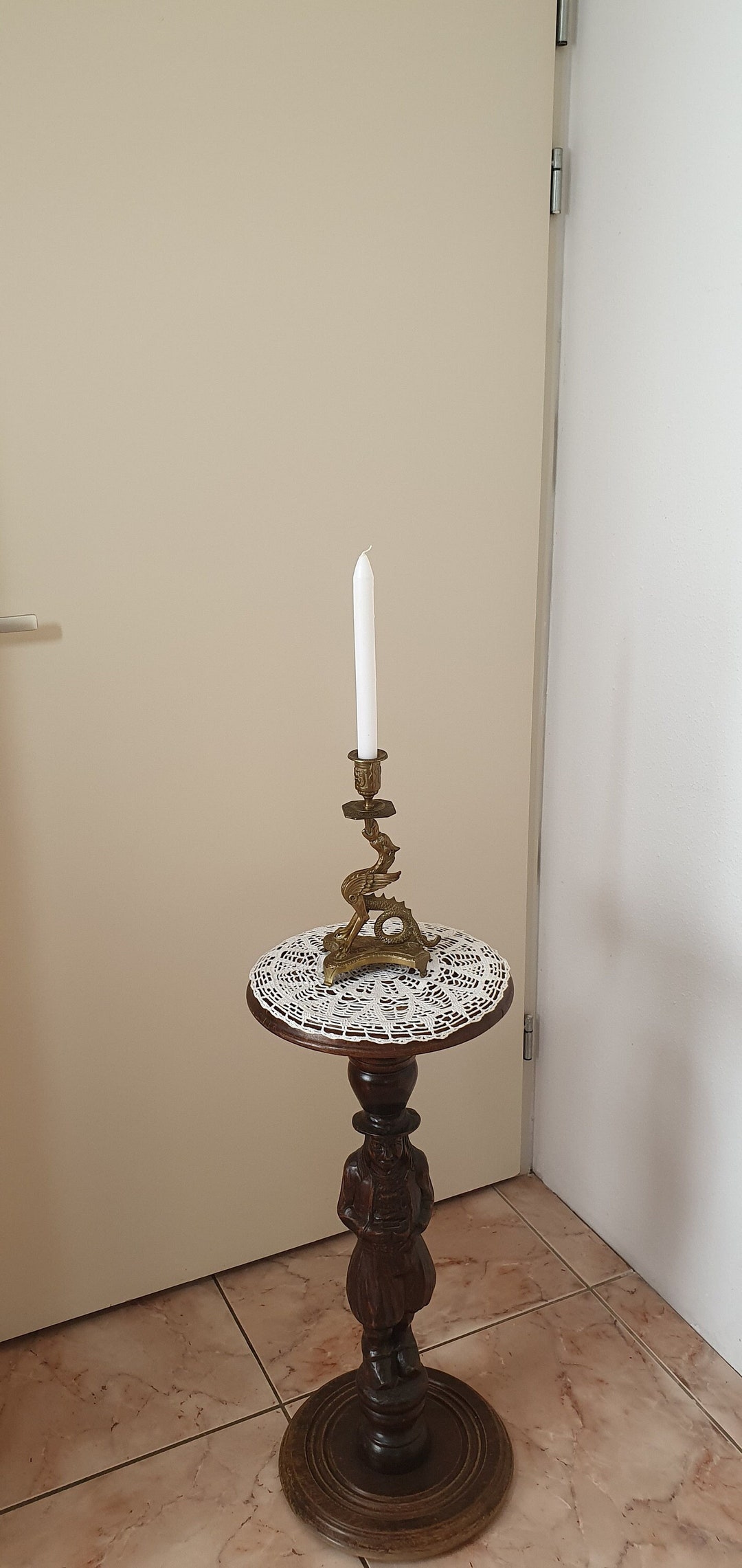 Antique Bronze Dragon Candlestick - Etsy