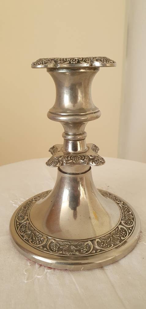 English Grenadier Silver Plated Candlestick - Etsy Canada