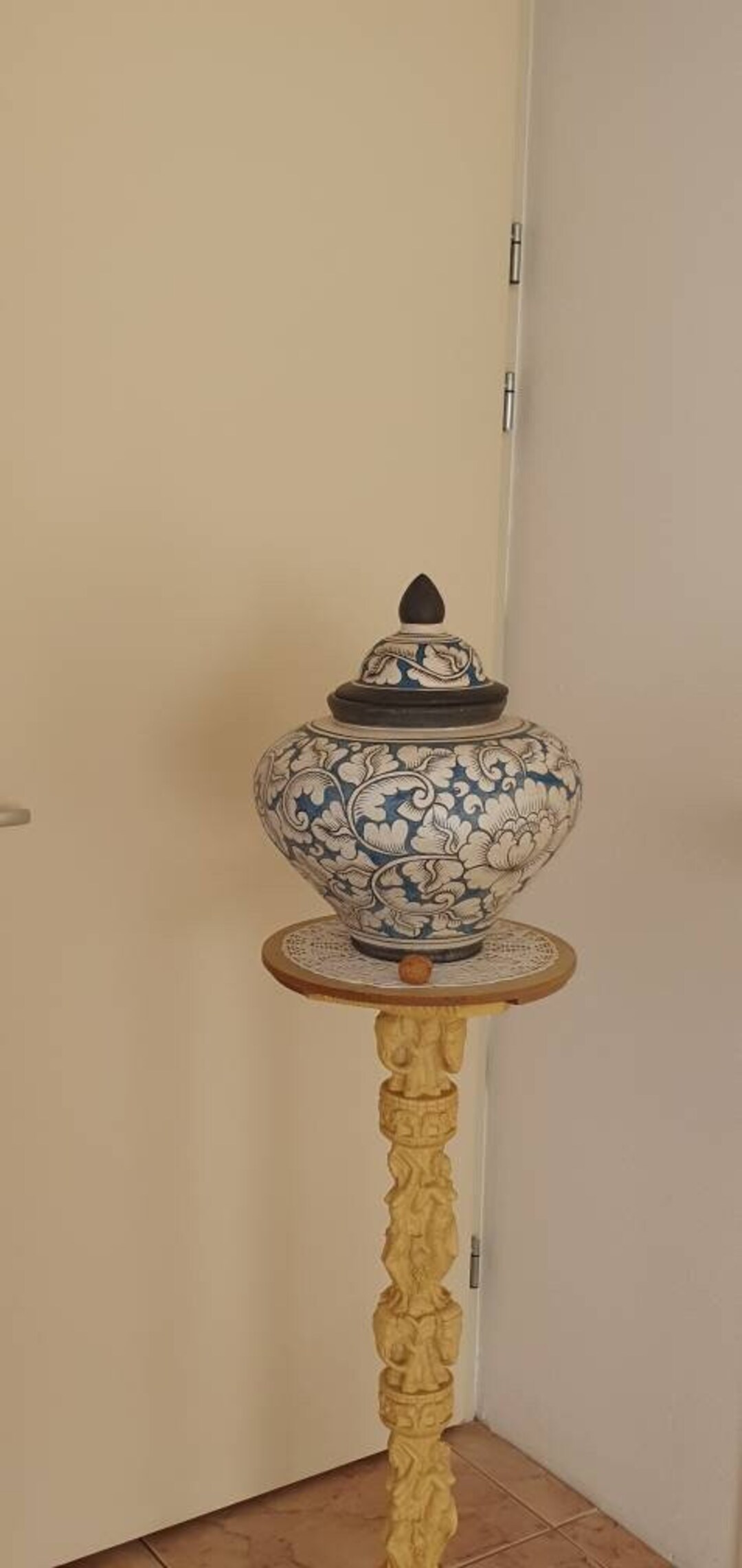 Huge Grotesque Hand-painted Pot With Lid 8.153kg - Etsy