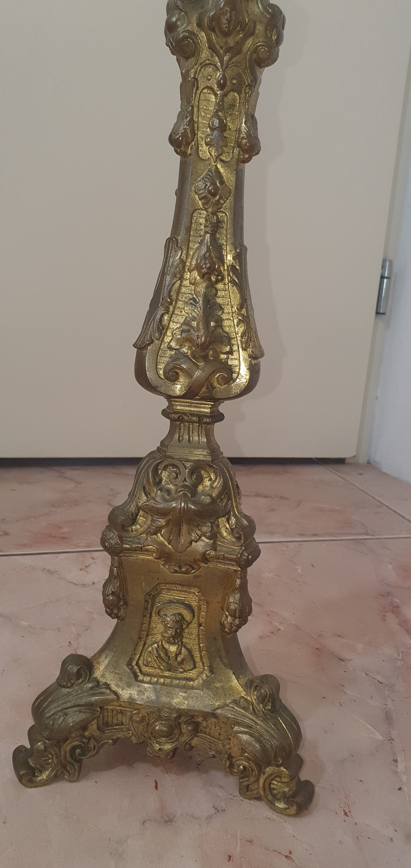 18de Eeuws Rococo Vergulde Bronzen Kandelaar - Etsy