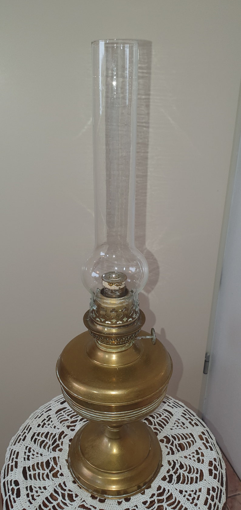 Antique Brass Oil Lamp - Etsy