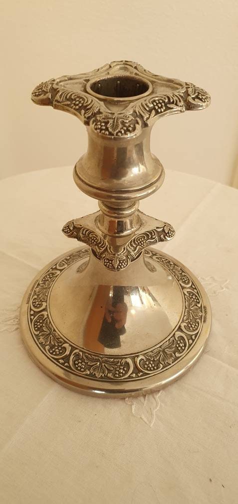 English Grenadier Silver Plated Candlestick - Etsy Canada
