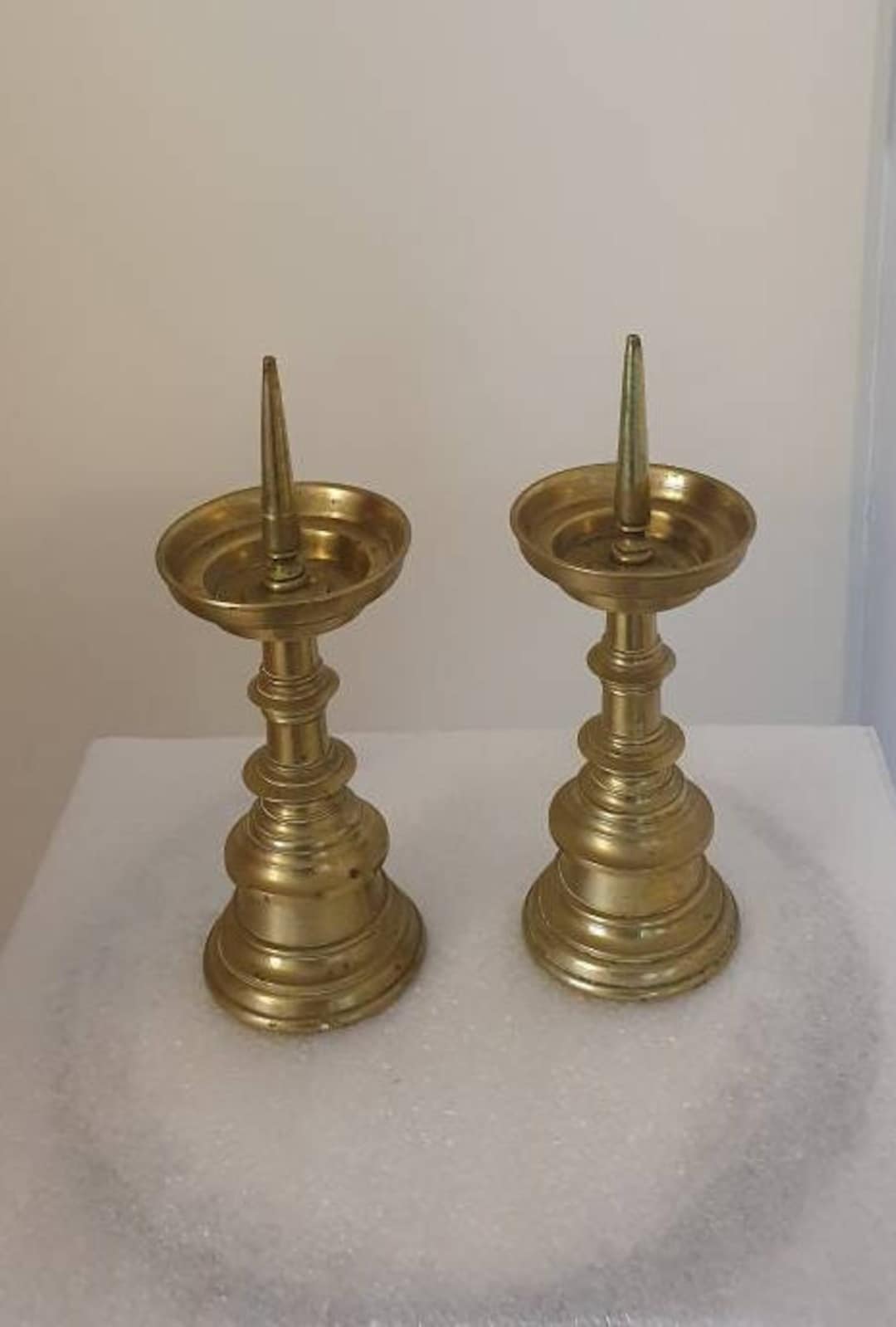 Antique Gothic Bronze Altar Candlesticks - Etsy