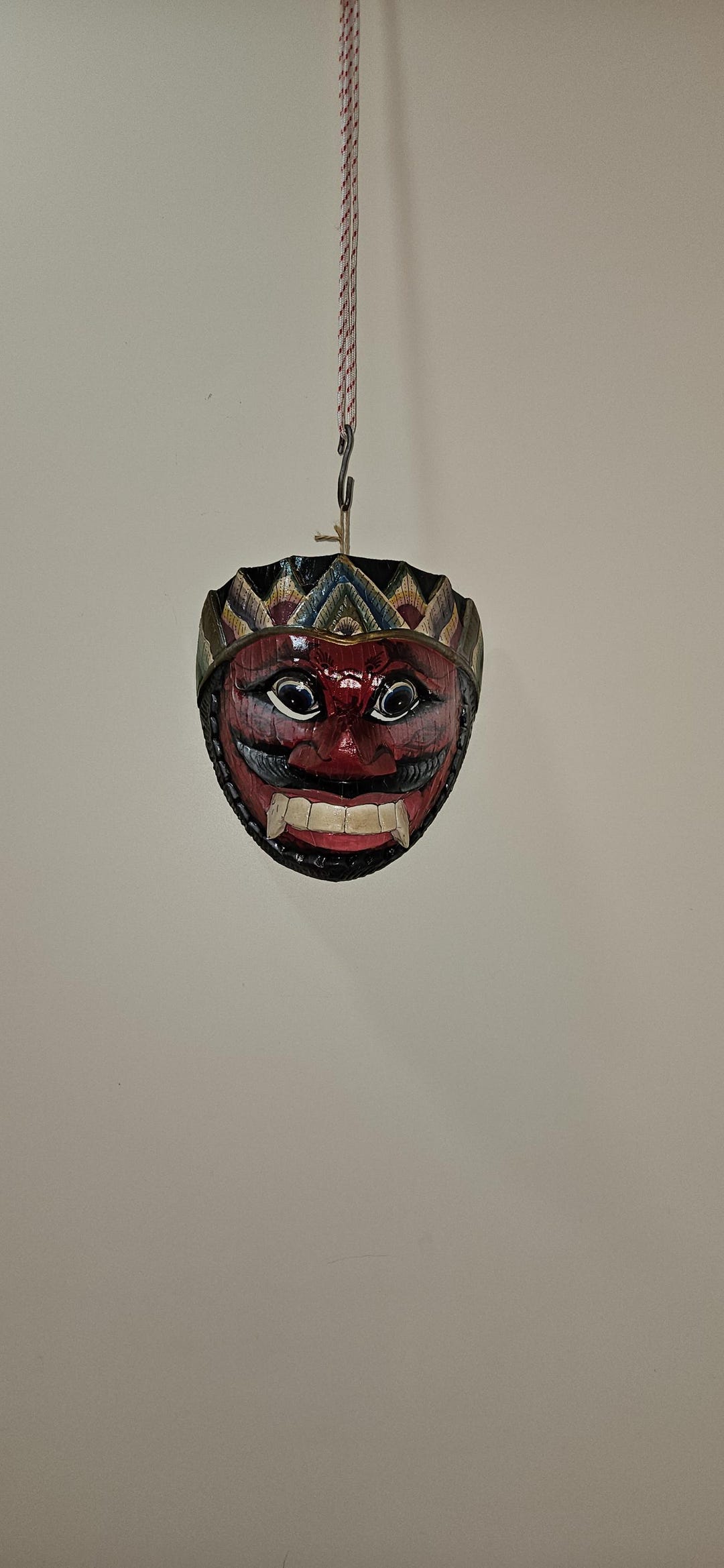 Antique Wood Carving Balinese Hand-painted Barong Mask - Etsy