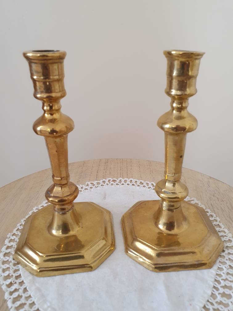 18th Century Fire-gilt Candlesticks - Etsy