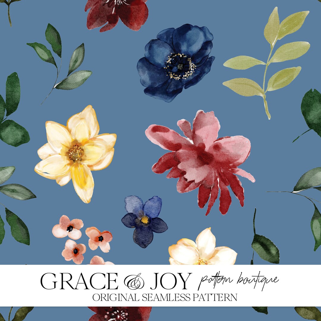 Pretty Summer Flowers Seamless Pattern – Vibrant Florals, Blooming ...