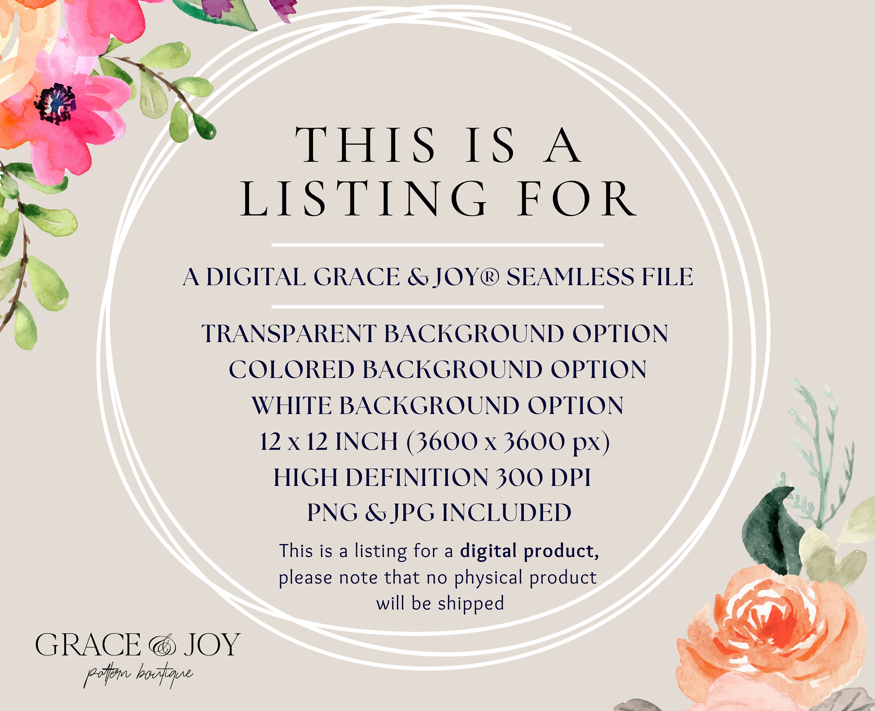 Watercolor Pink Sea Creatures Seamless Pattern | Commercial Use ...