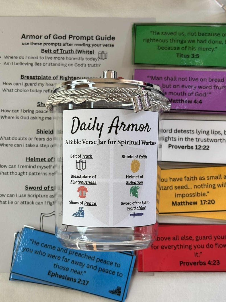 Armor of God Bible Verse Jar | Pastor Appreciation | Ordination or ...