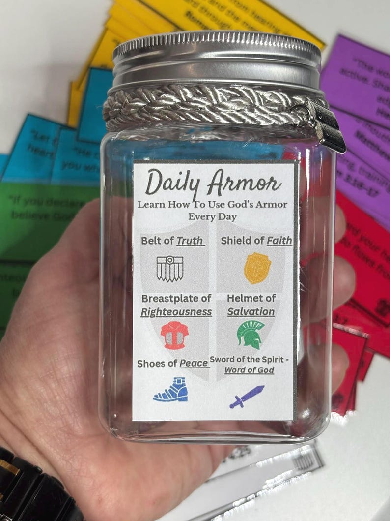 Armor of God Bible Verse Jar for Kids: Ephesians 6 - Etsy Canada