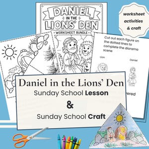 Daniel in the Lions' Den Worksheets Printable, Bible Lesson Activity ...
