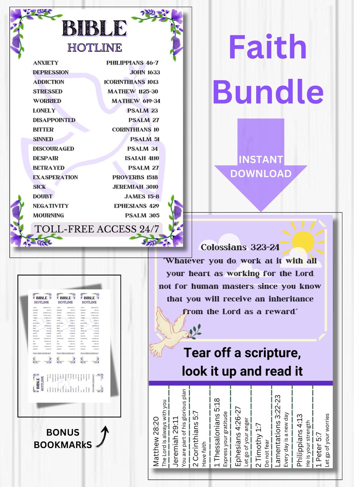 Bible 911| Bible Emergency Numbers Printable| Printable Bible Bookmarks ...