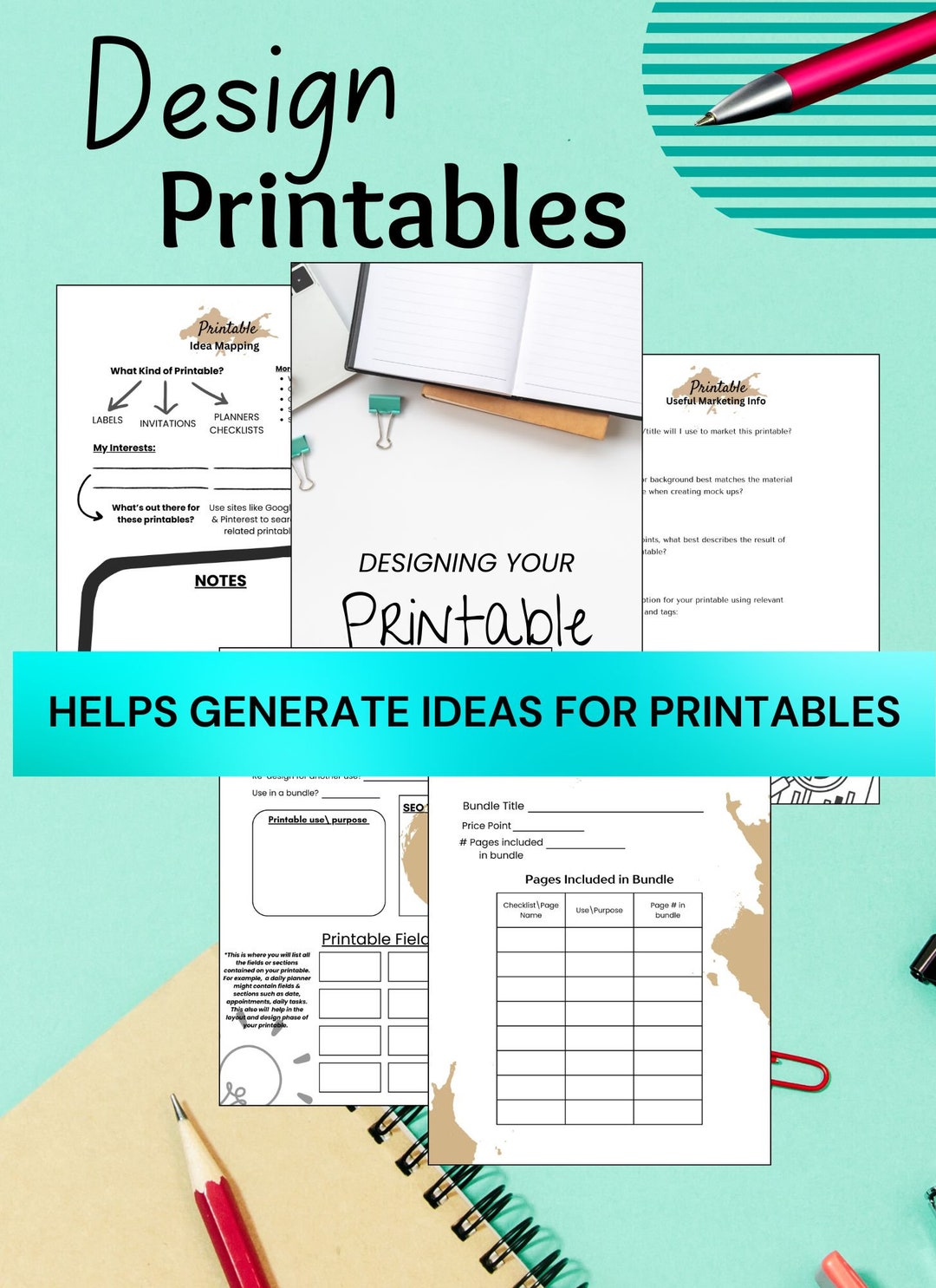Printable Planning Bundle Design Printablescreate Ideas for ...