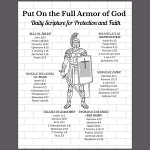 Printable Bible Verse Bundle: Armor of God, Fruit of Spirit, Marriage ...