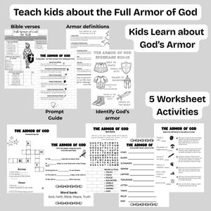 Armor of God for Kids: Printable Activity Worksheets - Etsy