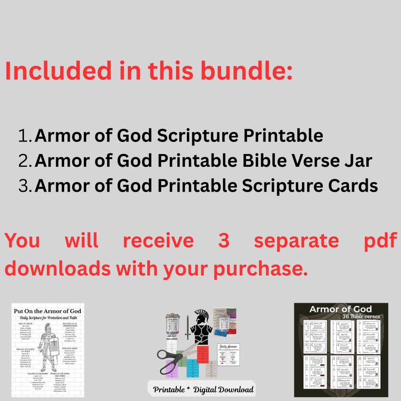 Armor of God Printable Activities & Bible Verse Jar Template - Etsy