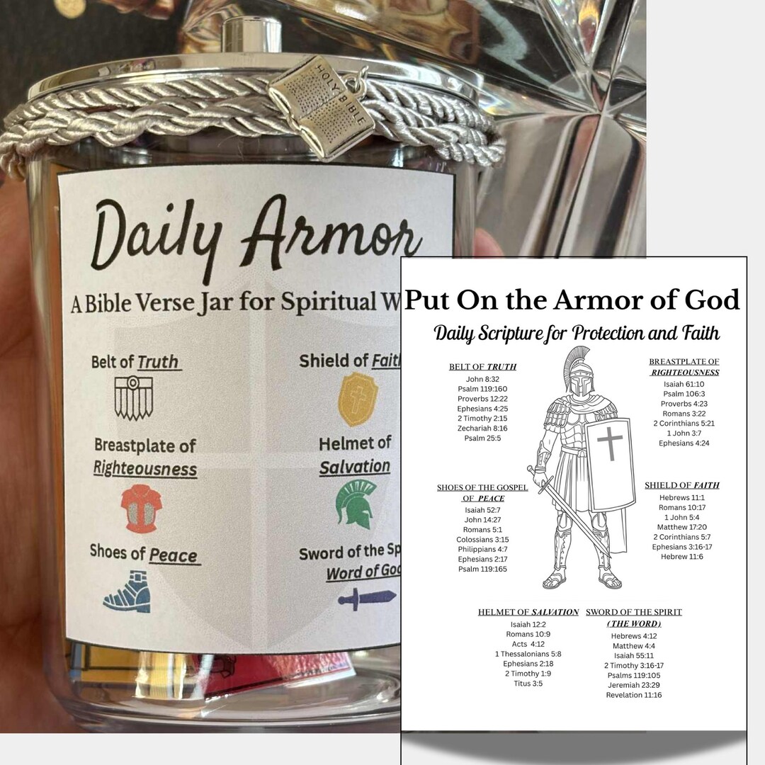 Armor of God Bible Verse Jar: Ephesians 6 Printable - Etsy Canada