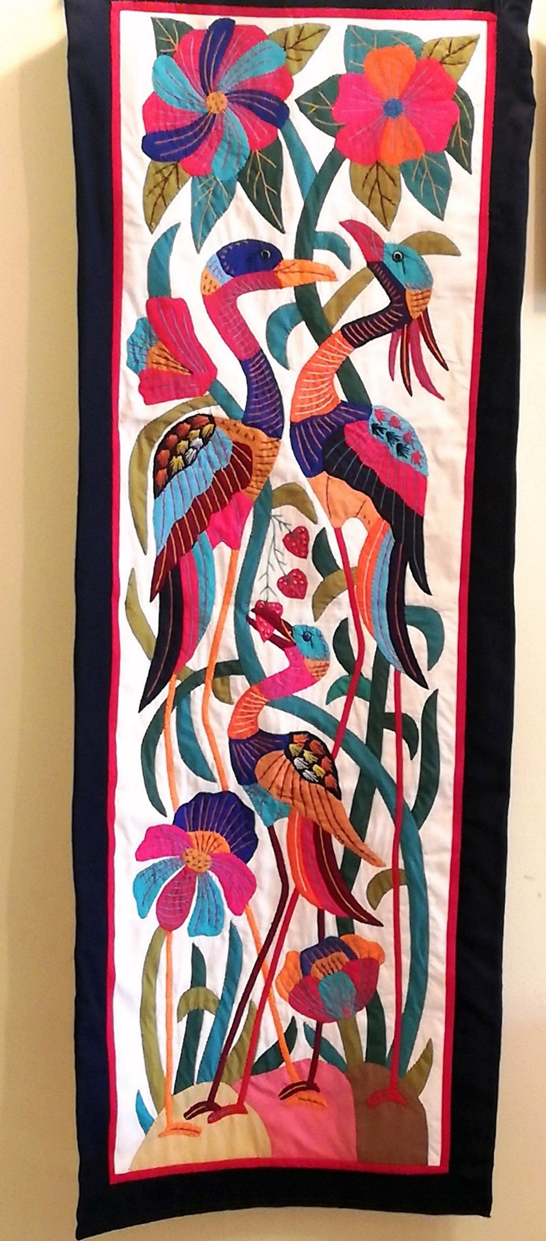 Egyptian Hand Stitched Patchwork / Tentwork Khayamia Runner / Wall ...