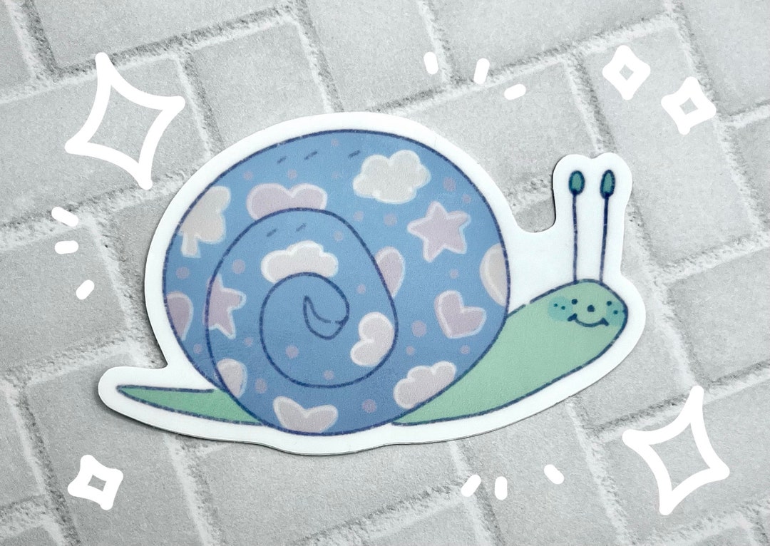 Smiley Snail Vinyl Sticker - Etsy