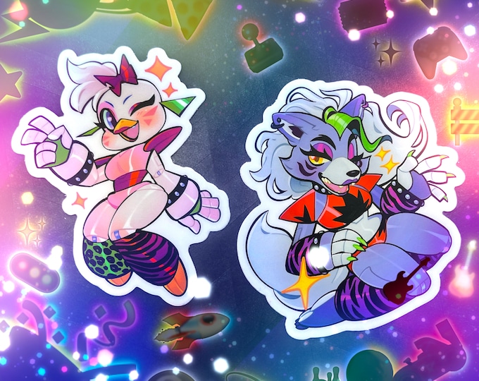 Glamrock Girls - Vinyl Stickers - Etsy