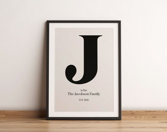 Family Initial Art - Etsy