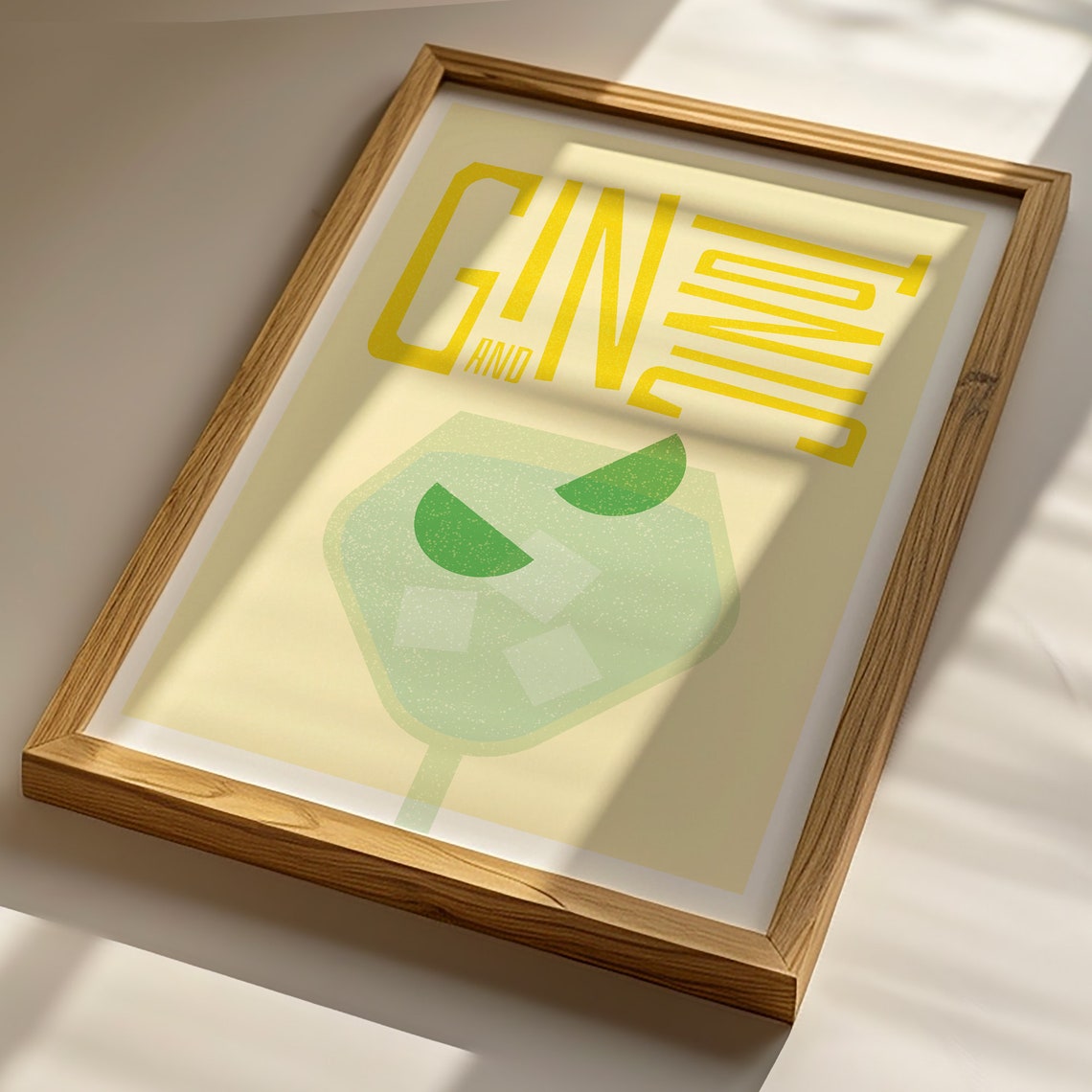 Gin & Tonic Cocktail Print, Gin Home Bar Art, Kitchen Gin Cocktail ...