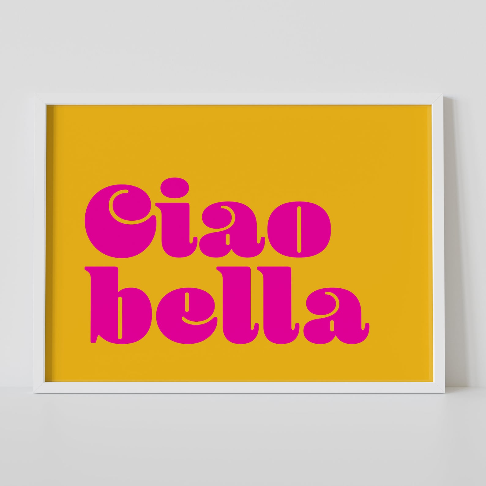 Ciao Bella Italian Quote Word Art Print, Italian Themed Typographic ...